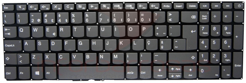 Teclado Lenovo 320-15ISK Sem Top Cover